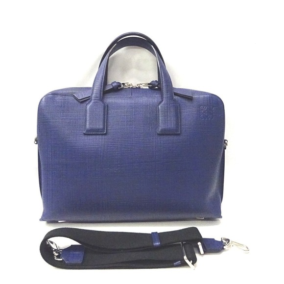 Loewe | Bags | Loewe Goya Simple Business Bag Leather Blue | Poshmark